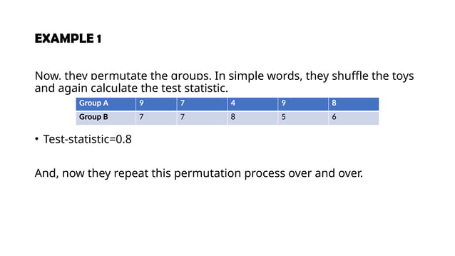 Permutation Approach To Non Parametric Hypothesis Test [autosaved] Pptx Free Download