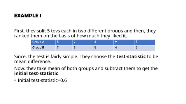 Permutation Approach To Non Parametric Hypothesis Test [autosaved] Pptx Free Download