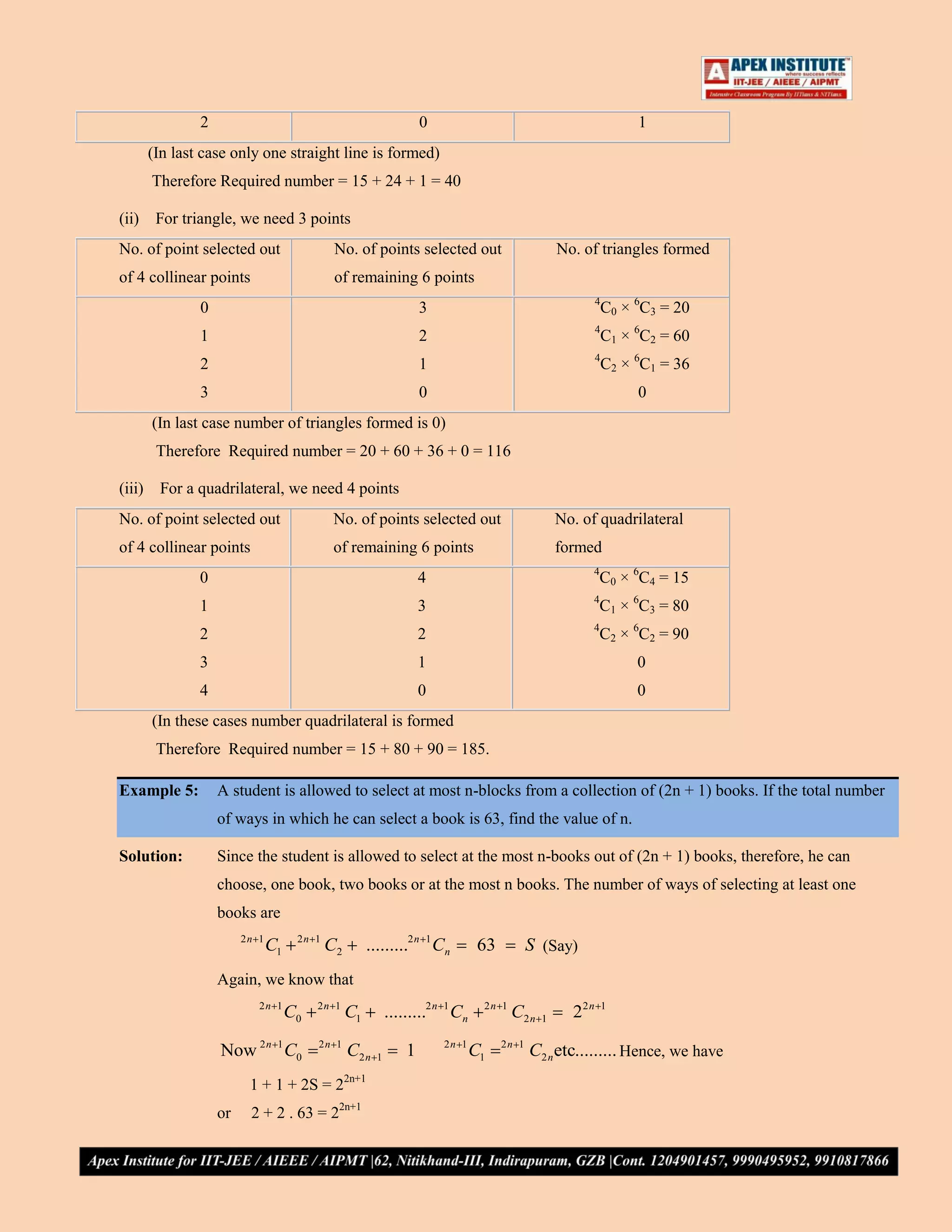 Permutation & combination | PDF | College Planning | College Education