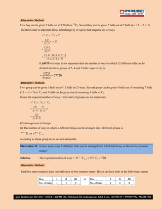 Permutation & combination | PDF | College Planning | College Education