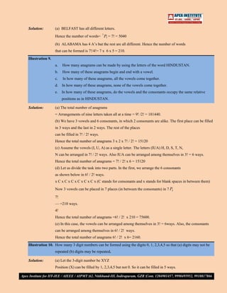 Permutation & combination | PDF | College Planning | College Education