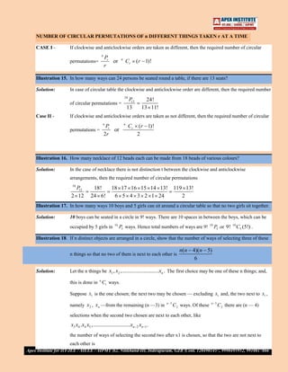 Permutation & combination | PDF | College Planning | College Education