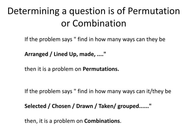 Permutation & Combination | PPTX