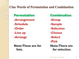 Permutation & Combination PPT by GD Joshi, Kathmandu, Nepal | PDF