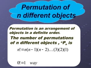 permutation and combination upper secondary | PPTX