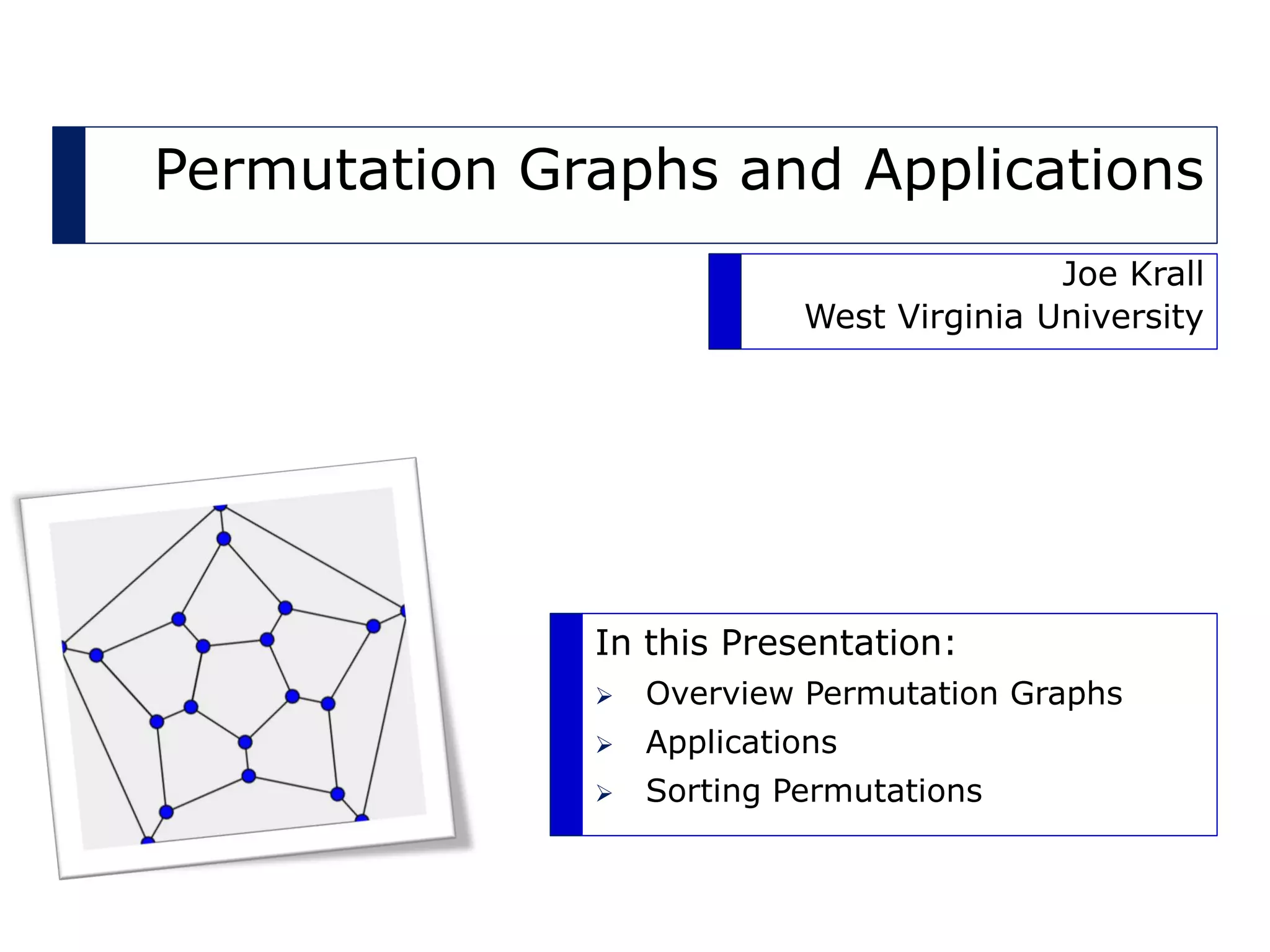 Permutation Graphsandapplications Ppt