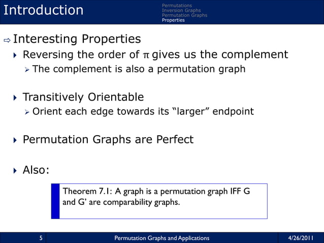 Permutation graphsandapplications | PPT
