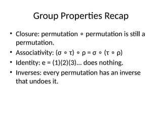 permutation group symmetric group and its examples | PPTX