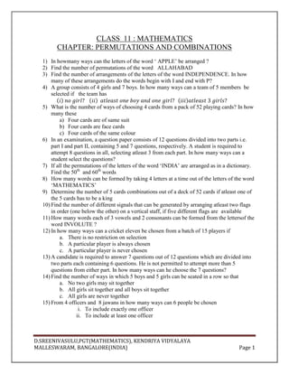 Permutations | PDF