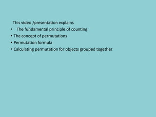 PERMUTATIONS | PPTX