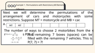 permutation for grade 12 and exercise for students | PPTX | Motorcycle ...