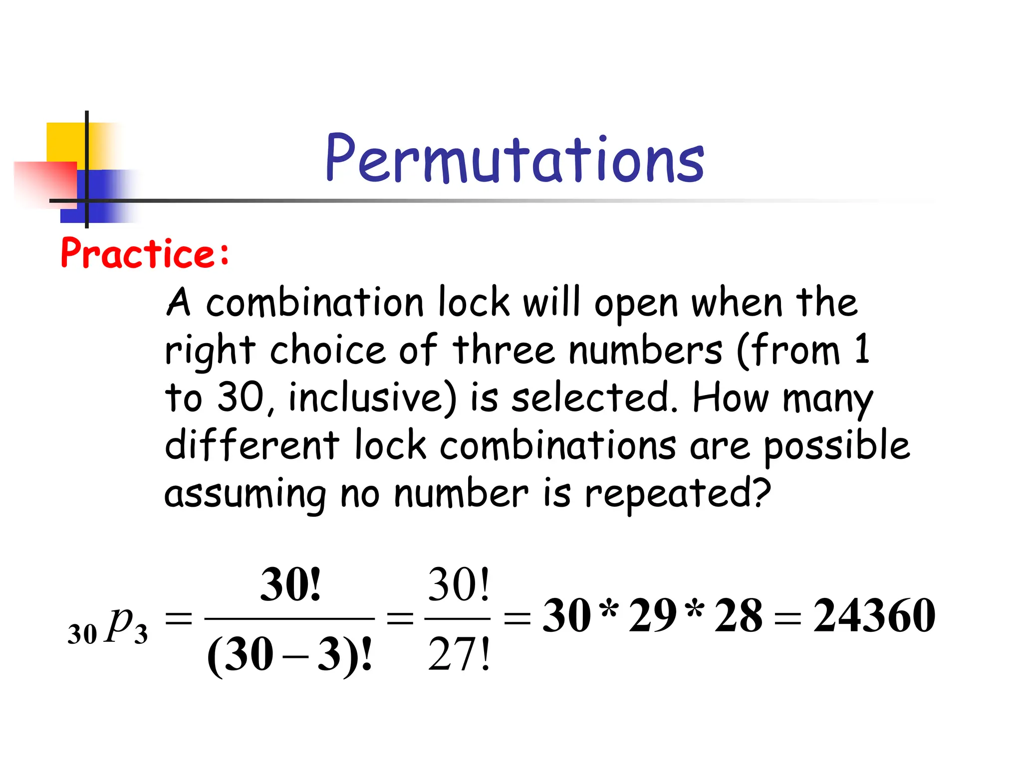 permutations-and-combinations for Quantitative Reasoning Class | PPT