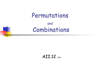 permutations and combinations si required | PPT