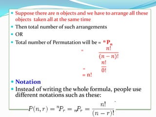 Permutations and-combinations-maths | PPT