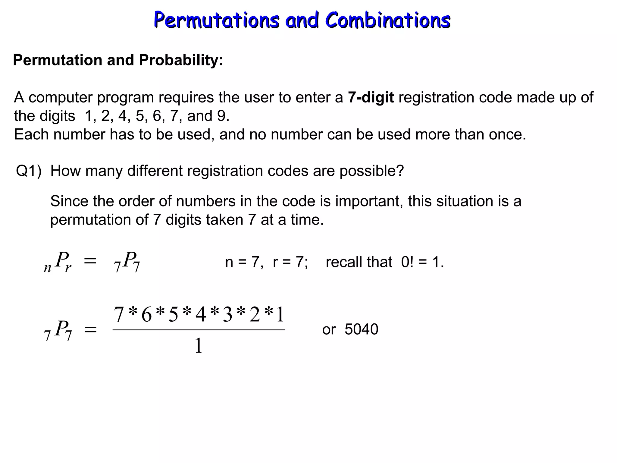 Permutations & Combinations | PPT