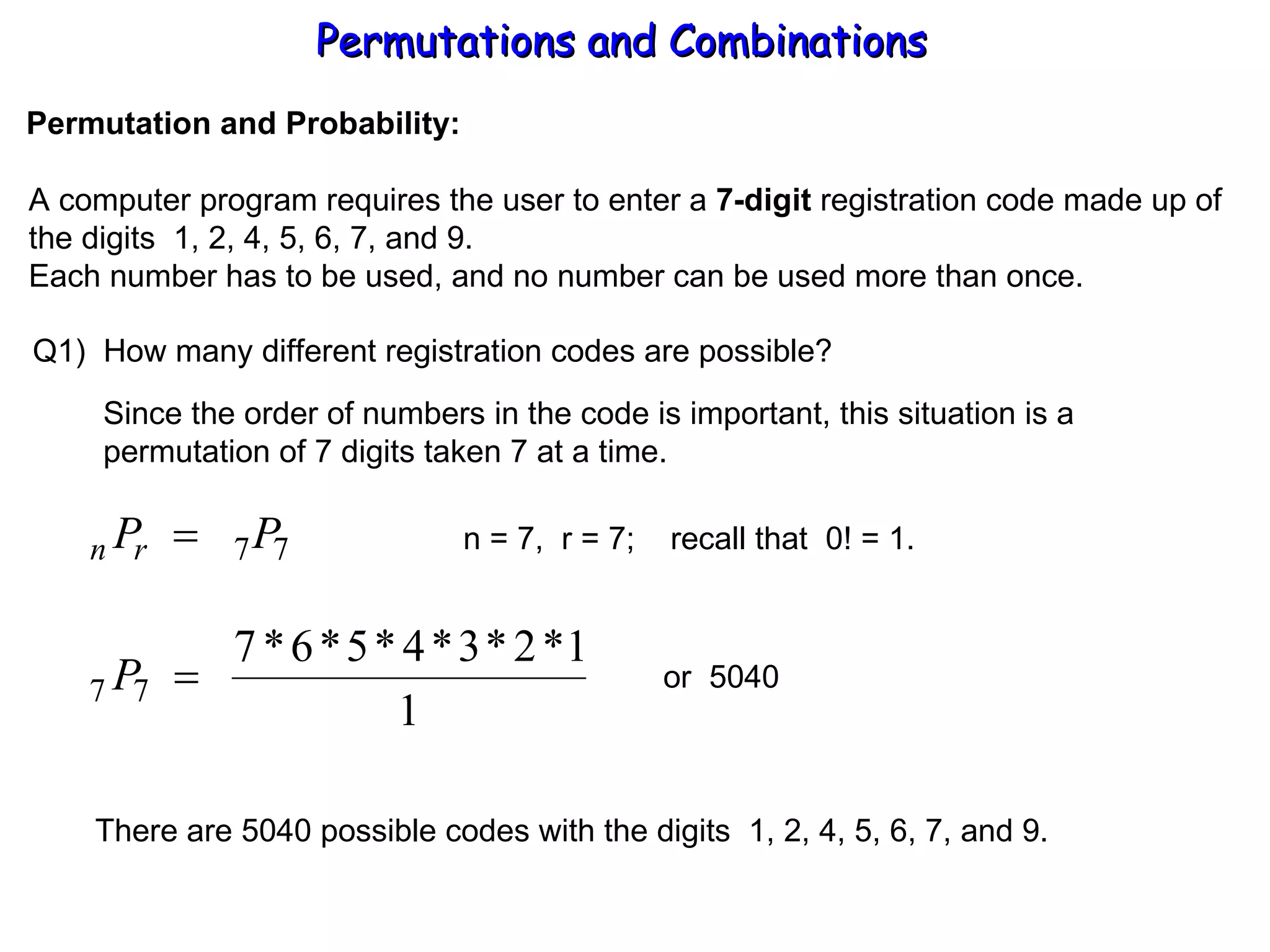 Permutations & Combinations | PPT