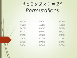 Permutations and combinations | PPT