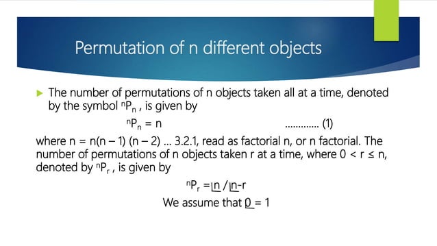 Permutations and Combinations (All Formulas) | PPTX | Physics | Science