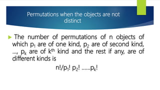 Permutations and Combinations(For Class 11) | PPTX