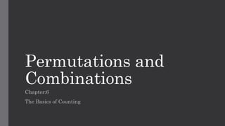 Permutations and Combinations in discrete Mathematics | PPTX