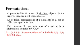 Permutations and Combinations in discrete Mathematics | PPTX