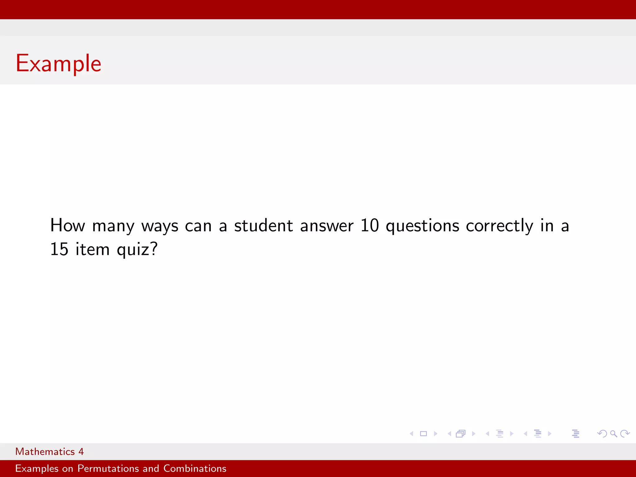 Permutations and combinations examples | PPT