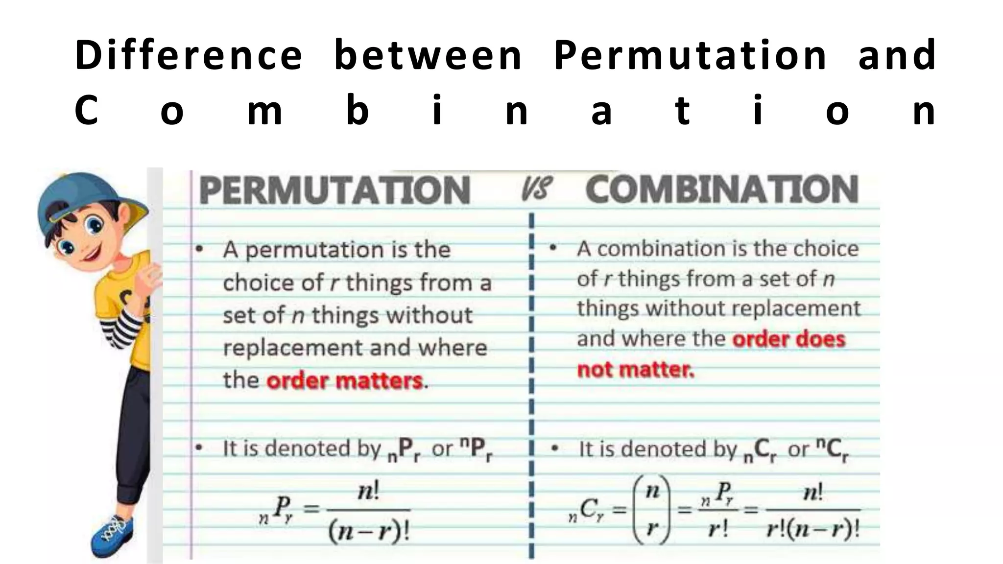 Permutations and combinations ppt | PPTX