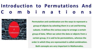 Permutations and combinations ppt | PPTX