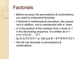 Permutations & combinations | PPTX