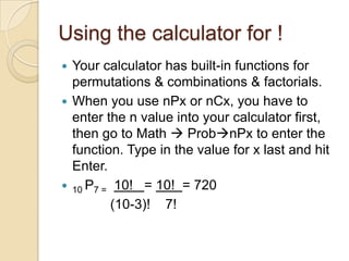Permutations & combinations | PPTX