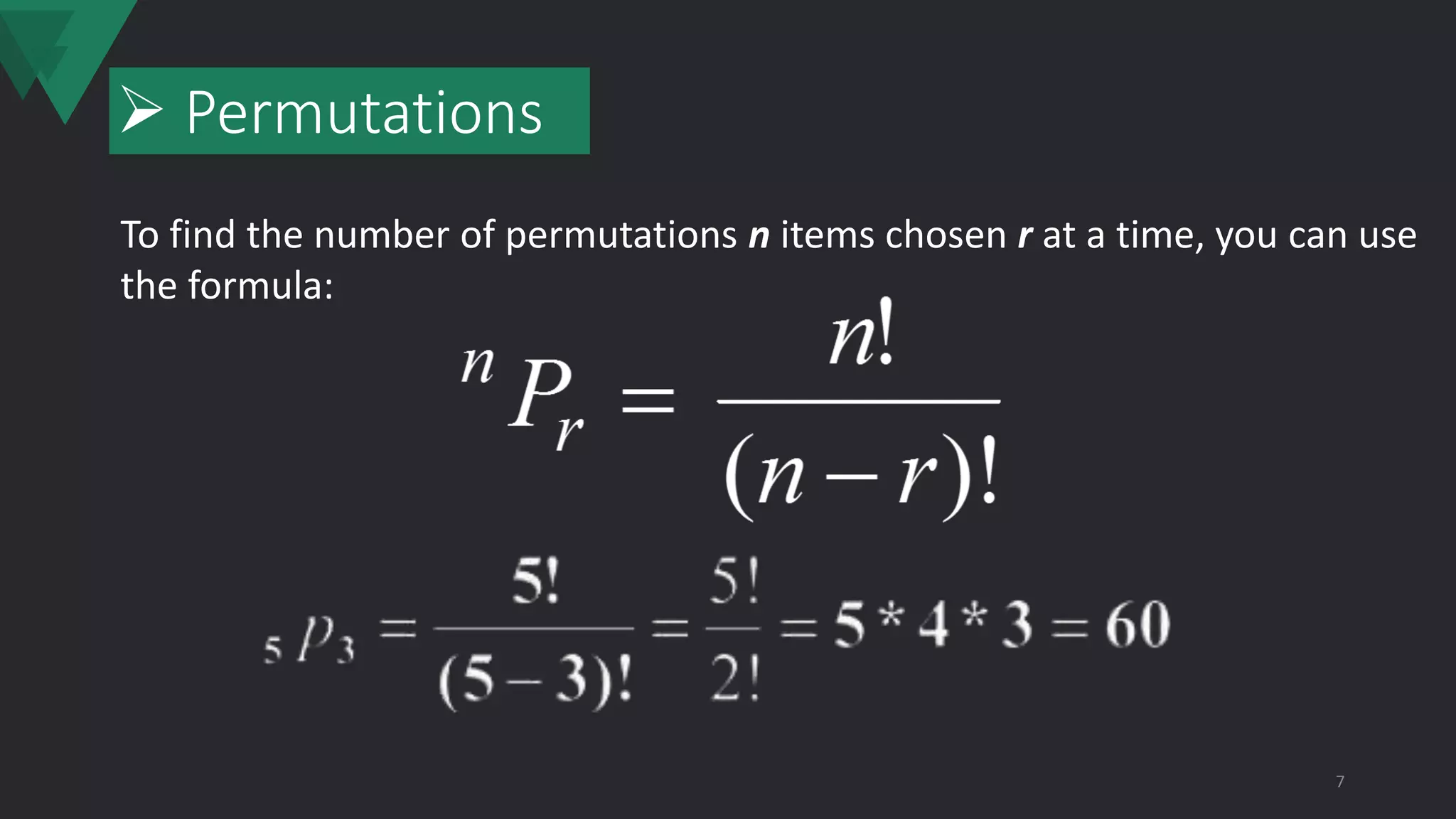 Permutations And Combinations Presentation Pptx Programming Languages Computing