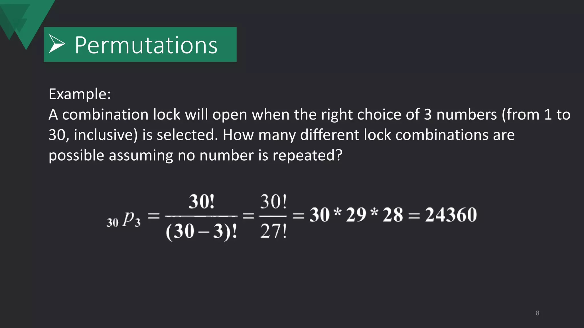 Permutations And Combinations Presentation Pptx Programming Languages Computing