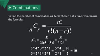 Permutations & Combinations Presentation | PPTX | Programming Languages | Computing