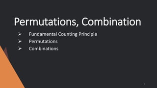 Permutations & Combinations Presentation | PPTX | Programming Languages | Computing