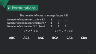 Permutations & Combinations Presentation | PPTX | Programming Languages ...
