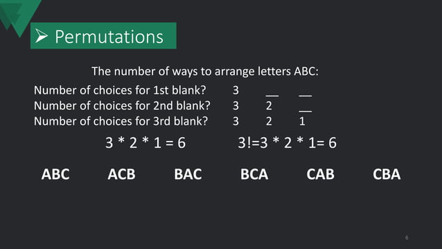 Permutations And Combinations Presentation Pptx Programming Languages