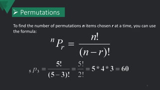 Permutations & Combinations Presentation | PPTX | Programming Languages | Computing