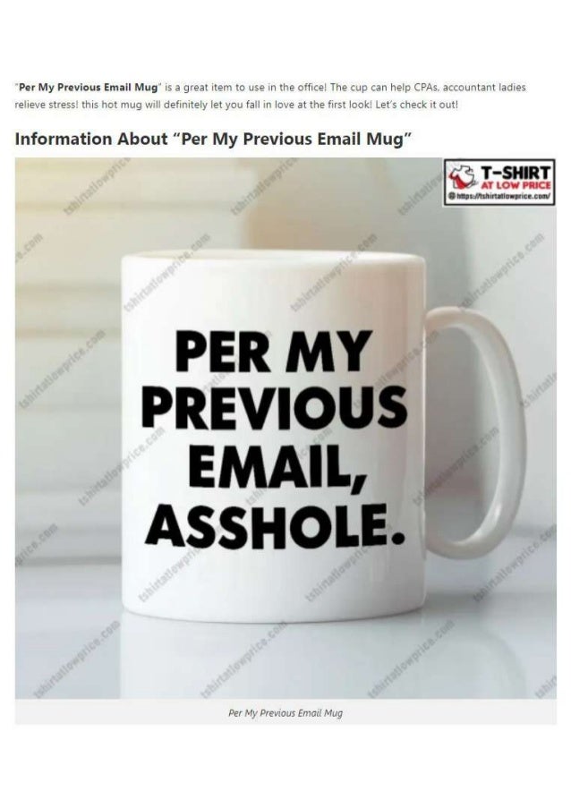 Per My Previous Email Mug | PDF