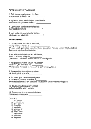 BI4 Pernan rakenne ja toiminta | PDF