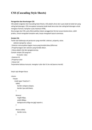 CSS (Cascading Style Sheets) | PDF
