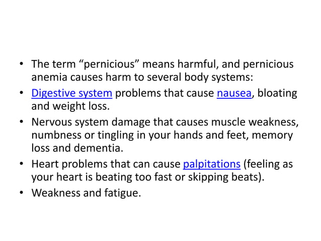 Pernicious anemia.pptx BY , MS.JADHAV PRATIKSHA TUTOR BEL AIR COLLEGE ...