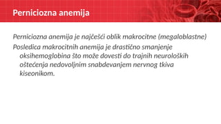 🩸 | Perniciozna anemija i hemolitičke anemije | PPT | Free Download