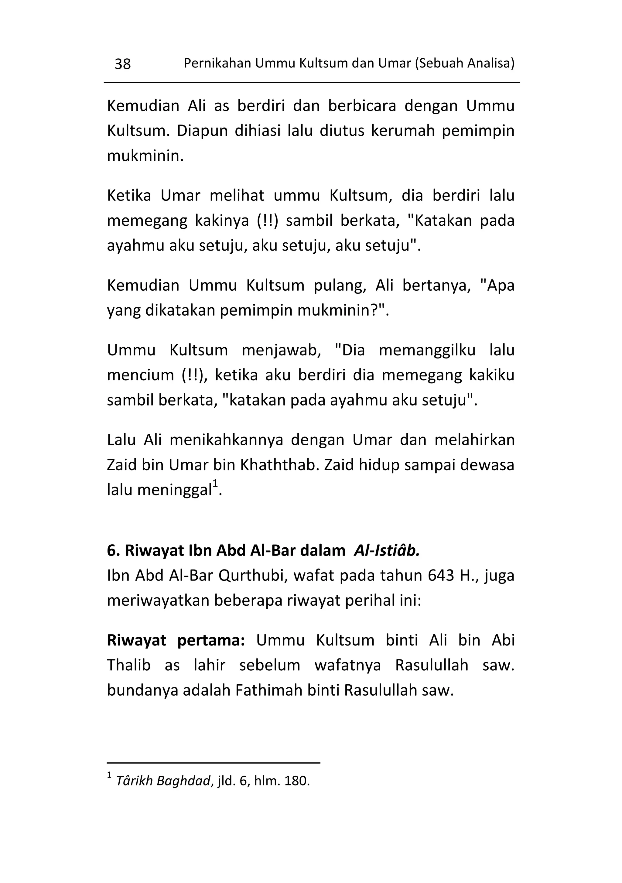 Pernikahan ummu kultsum dengan umar | PDF