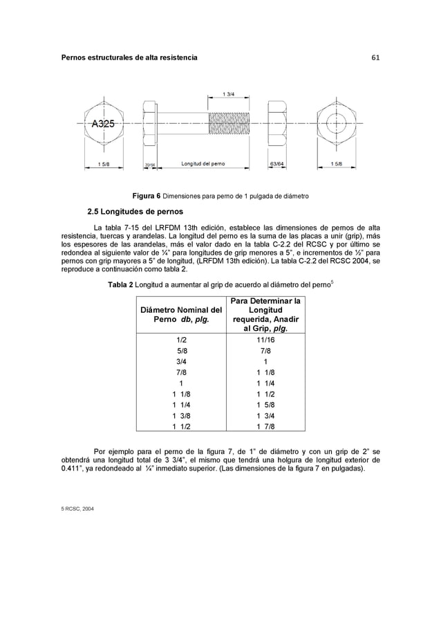 Pernos alta resistencia | PDF