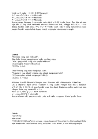 Pernyataan berkuantor | DOCX