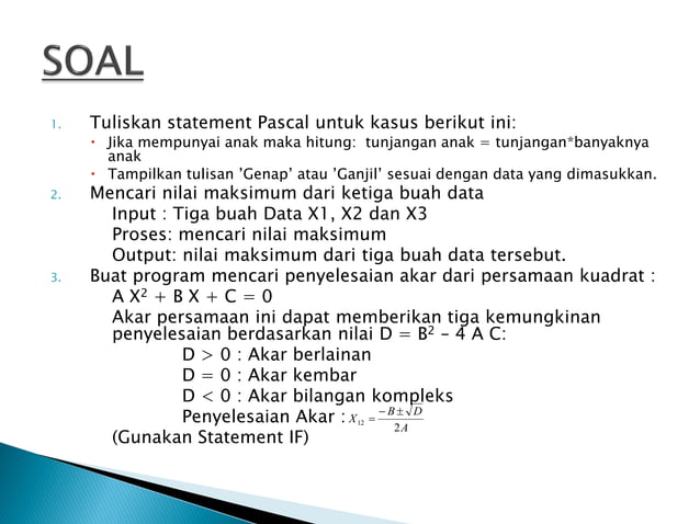 Pernyataan bersyarat | PPT