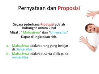 Pernyataan dan proposisi | PPTX
