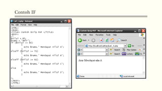 Pernyataan Kondisi dalam Pemrograman PHP | PPTX