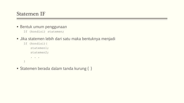 Pernyataan Kondisi dalam Pemrograman PHP | PPT