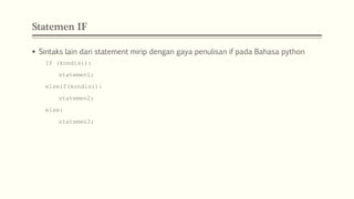 Pernyataan Kondisi dalam Pemrograman PHP | PPTX